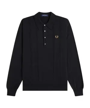 Fred Perry Long-sleeved Lapel T-shirt - No