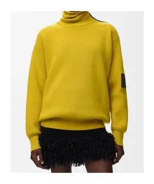 Loewe Wool Zip-up Sweater - Olive Green