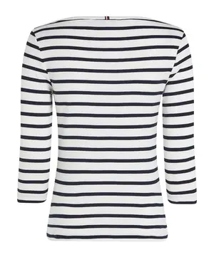 Tommy Hilfiger Horizontal Stripe Boatneck Top