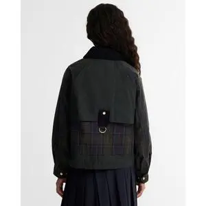 Barbour Plaid Spliced Cropped Jacket