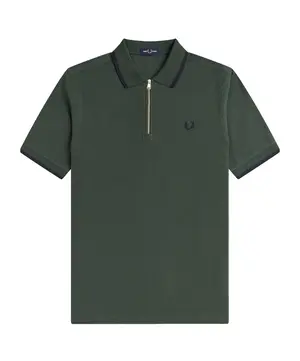Fred Perry Zip Neck Pique Polo - No