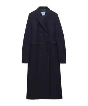 Prada Double-breasted Shetland Wool Coat