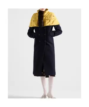 Prada Double-breasted Shetland Wool Coat