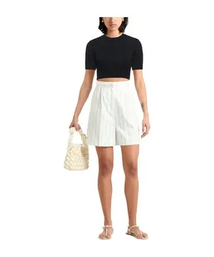 Sportmax Solid-color Short-sleeve Knit Top