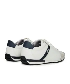 Hugo Boss Low Top Casual Sneakers With Contrast Stripe Detailing