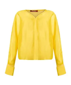 Max Mara Solid-colored Knit Top - Yellow