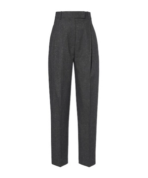 RÓHE Pleated Wool-blend Straight Pants - Black
