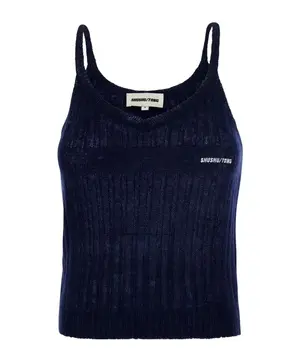 SHUSHU/TONG Knitted V-neck Camisole - Blue