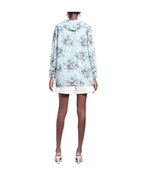 GANNI Printed Long-sleeve Shirt