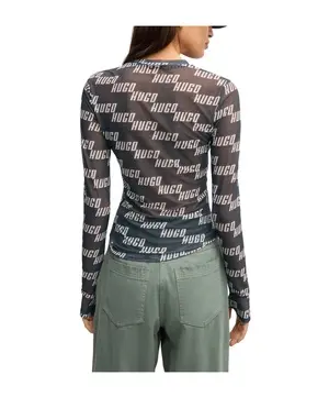 Hugo Boss Mesh Crewneck Longsleeve Top