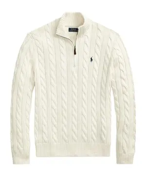 Polo Ralph Lauren Cable-knit Quarter-zip Sweater - No