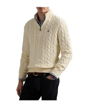 Polo Ralph Lauren Cable-knit Quarter-zip Sweater
