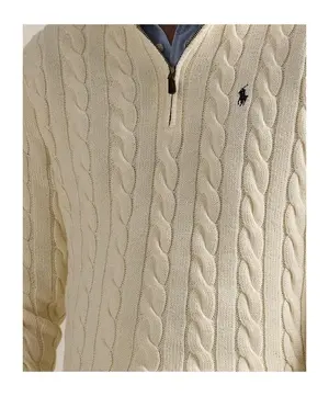 Polo Ralph Lauren Cable-knit Quarter-zip Sweater