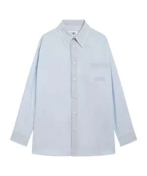 MAISON MARGIELA Cotton Poplin Shirt - Light Blue
