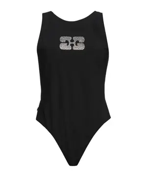 GANNI Solid-color Stretch Bikini - Black