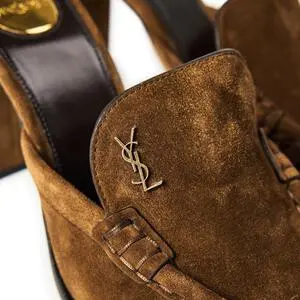 Saint Laurent Suede Mule Shoe