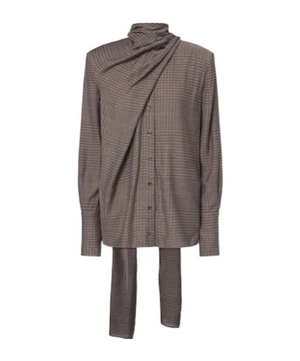 MUGLER Scarf-detail Blouse - Gray