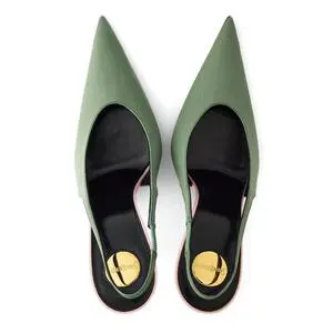 Saint Laurent Mesh Pointed-toe Slingback - No