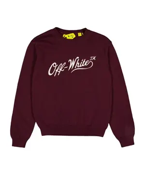 Off-White Retro Knitted Sweater - Red