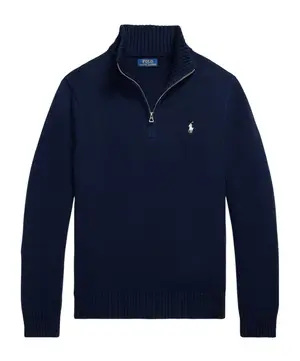 Polo Ralph Lauren Cotton Zipper Sweater - Black