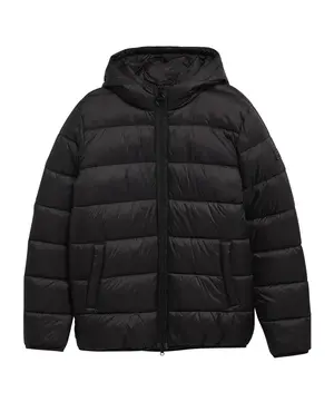 Barbour Hood Short Puffer Jacket - Black