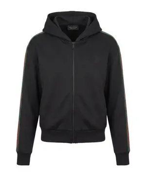 Gucci Long-sleeve Hooded Sweatshirt - Black