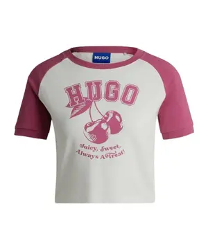 Hugo Boss Loose Cropped Tshirt - Multicolor