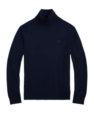 Polo Ralph Lauren Merino Wool Roll Neck Sweater - Black