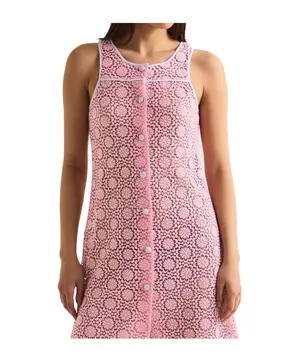 Miu Miu Sleeveless Lace Shift Dress