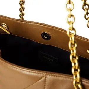 Saint Laurent Plaid Tote Bag