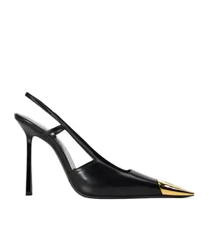 Saint Laurent Pointedtoe Slingback Heels - Black