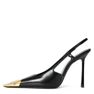 Saint Laurent Pointed Toe Slingback Heels