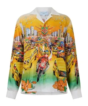 Casablanca Collared Longsleeve Shirt - Multicolor