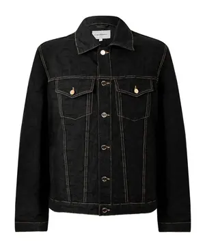 Casablanca Collared Denim Jacket - Black
