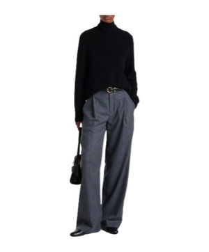 Vince Wool-blend Flannel Wide-leg Pants