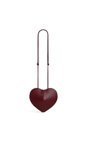 Alaïa Le Coeur Bi-material Handbag - Cherry Color