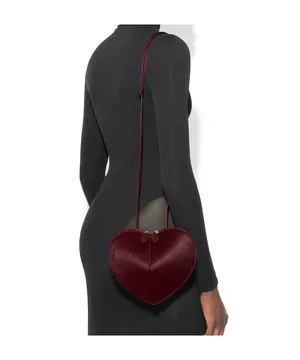 Alaïa Le Coeur Bi-material Handbag - Cherry Color