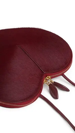 Alaïa Le Coeur Bi-material Handbag - Cherry Color