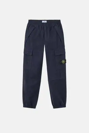 Stone Island Logo Patch Cargo Pants - Blue