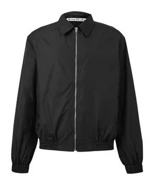 NAPAPIJRI Collared Zipup Cropped Bomber Jacket - Black