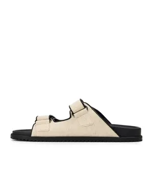Dolce & Gabbana Fabric Doublestrap Slide Sandals