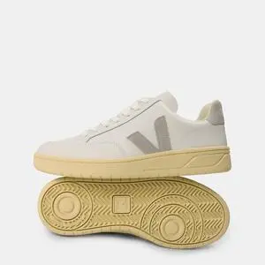 VEJA V-10" Lace Up Sneakers - Nude