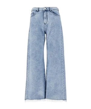 Emporio Armani J33 Acid-wash Frayed-hem Jeans - Light Blue