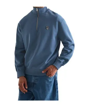 Maison Kitsuné Half-zipper Fleece Hoodie