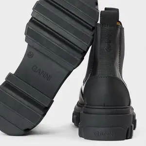 GANNI Solid Color Ankle Boots