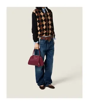 Miu Miu Vivant Nappa Leather Bowling Bag