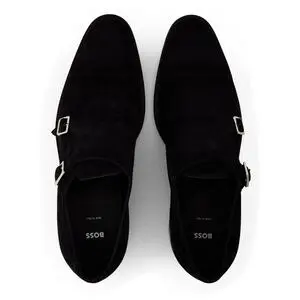 Hugo Boss Suede Double Monk Strap Derby Shoes