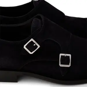 Hugo Boss Suede Double Monk Strap Derby Shoes