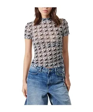 Hugo Boss Allover Geometric Print Shortsleeve Top