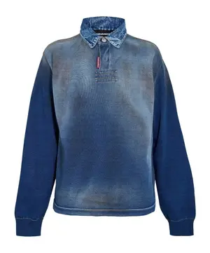 Dsquared2 Longsleeve Denim Polo Shirt